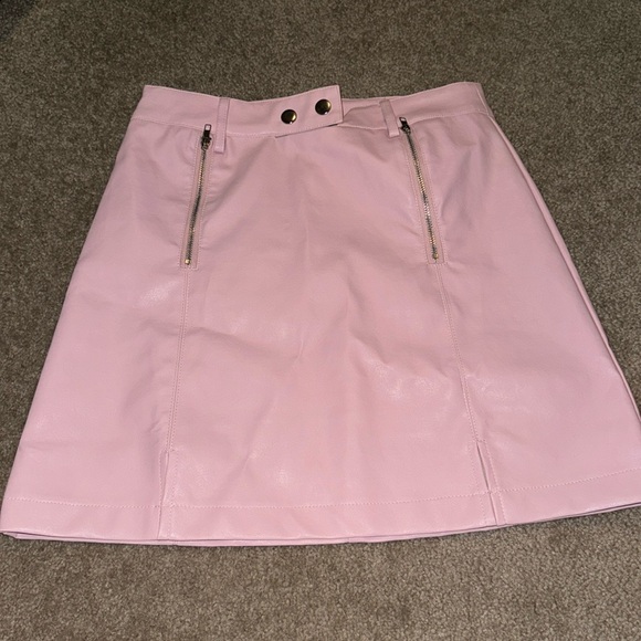Francesca's Collections | Skirts | Light Pink Faux Leather Skirt | Poshmark